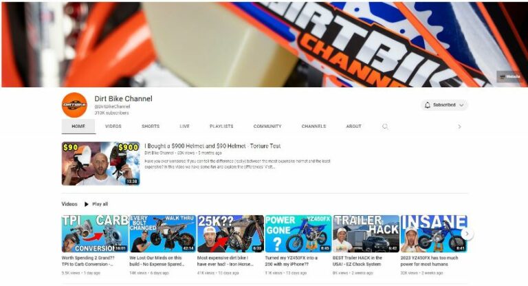 Best Dirt Bike Channels on YouTube | MOTODOMAINS